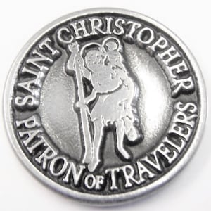 Saint Christopher Pewter Token Coin, Patron Saint of Travel - Etsy