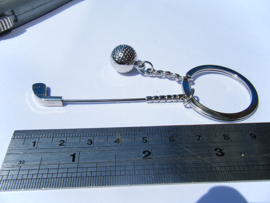 Golf Club Ball Keyring Chrome Metal Keychain Gift Boxed - Etsy UK