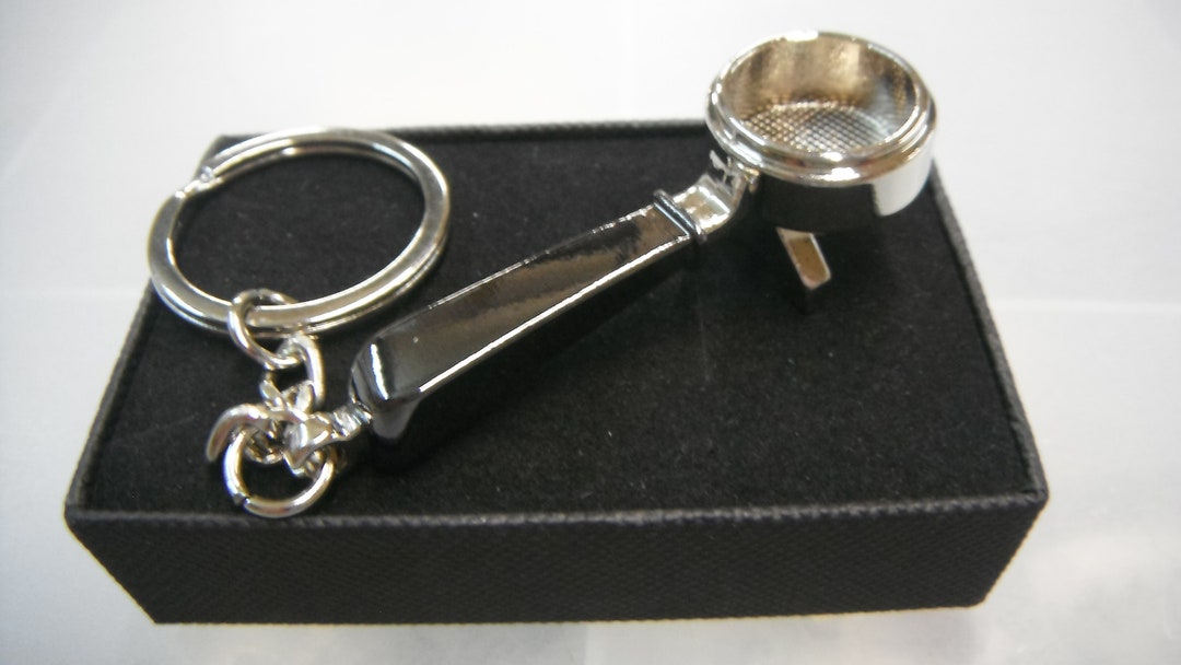 Barista Espresso Coffee Filter Tool Chrome Metal Keyring Gift Boxed - Etsy