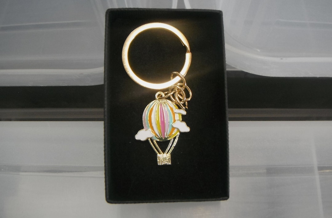 Hot Air Balloon Keyring Gift Boxed - Etsy