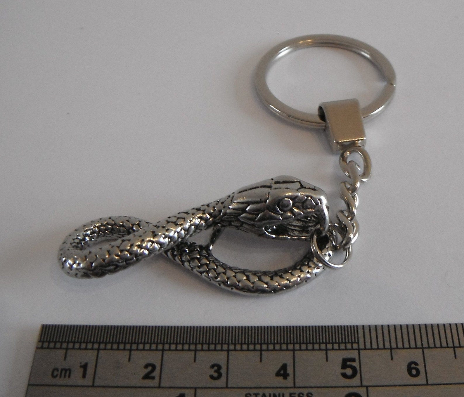 Snake Keyring Chrome Metal Gift Boxed - Etsy