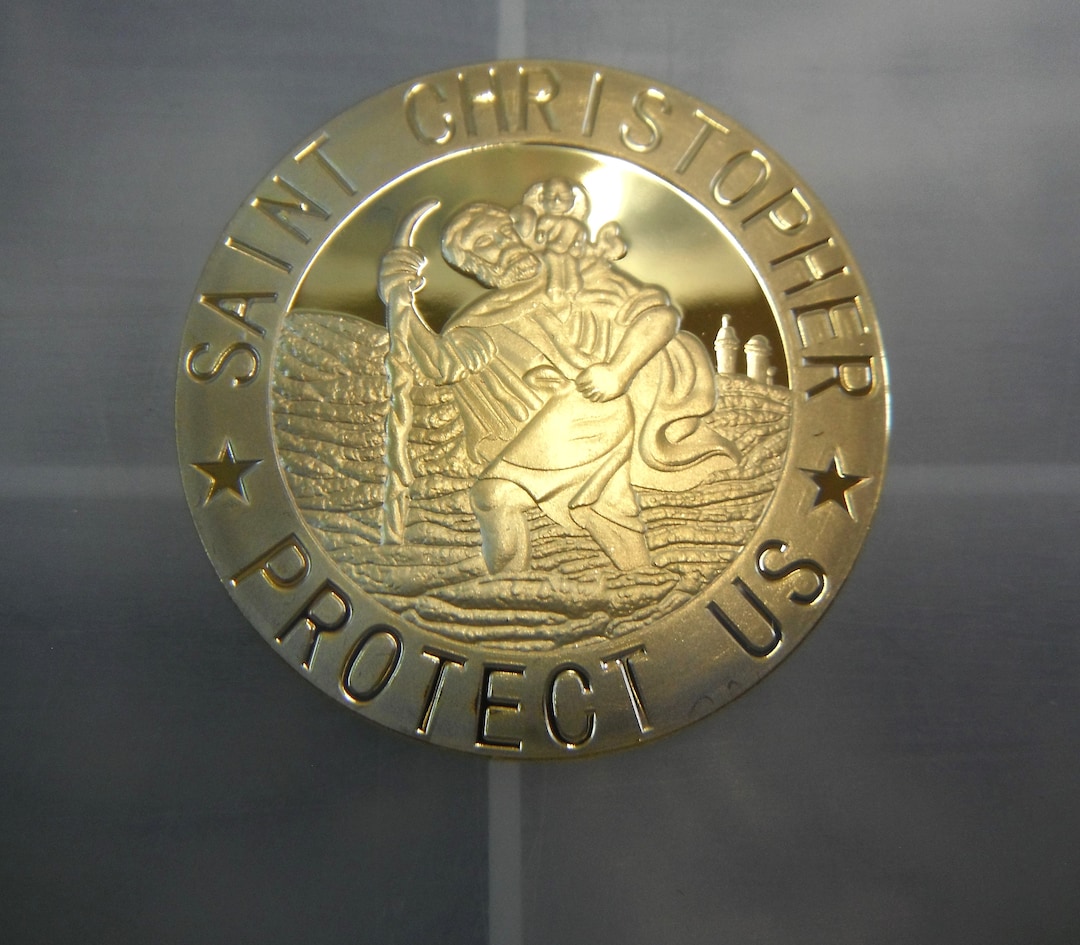 Golden Lucky St Christopher Pocket Coin Gift Boxed - Etsy
