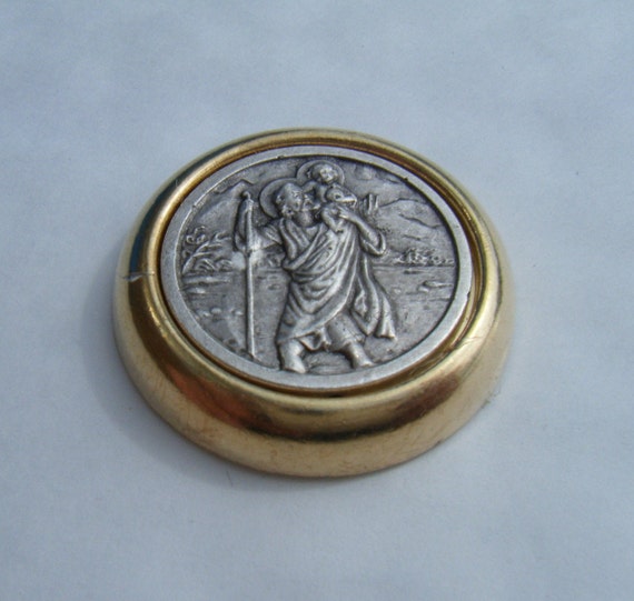 St Christopher Metal Badge for Car Dash Magnetic Easy Self - Etsy