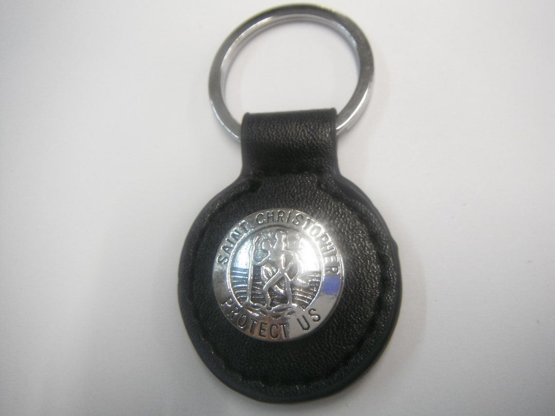 St Christopher Key Fob Chrome Metal Key Ring Gift Boxed - Etsy