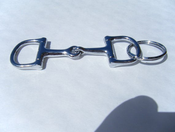 Chrome Metal Horse Dee Bit Keyring Gift Boxed | Etsy