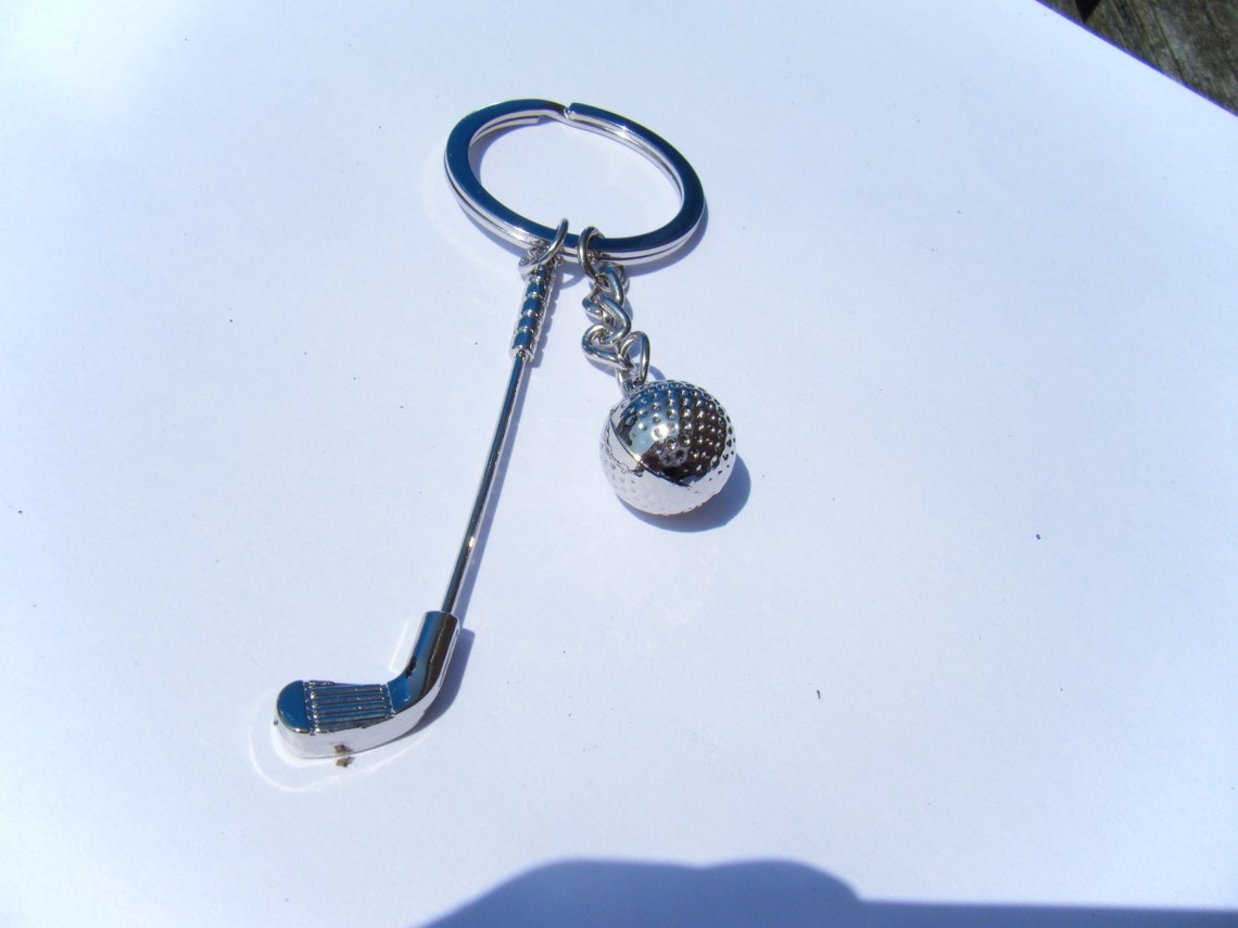 Golf Club Ball Keyring Chrome Metal Keychain Gift Boxed - Etsy UK