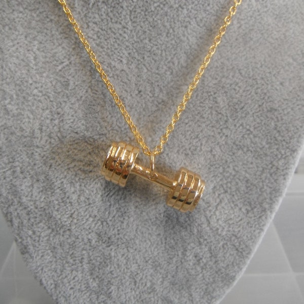 Dumbbell Necklace - Etsy