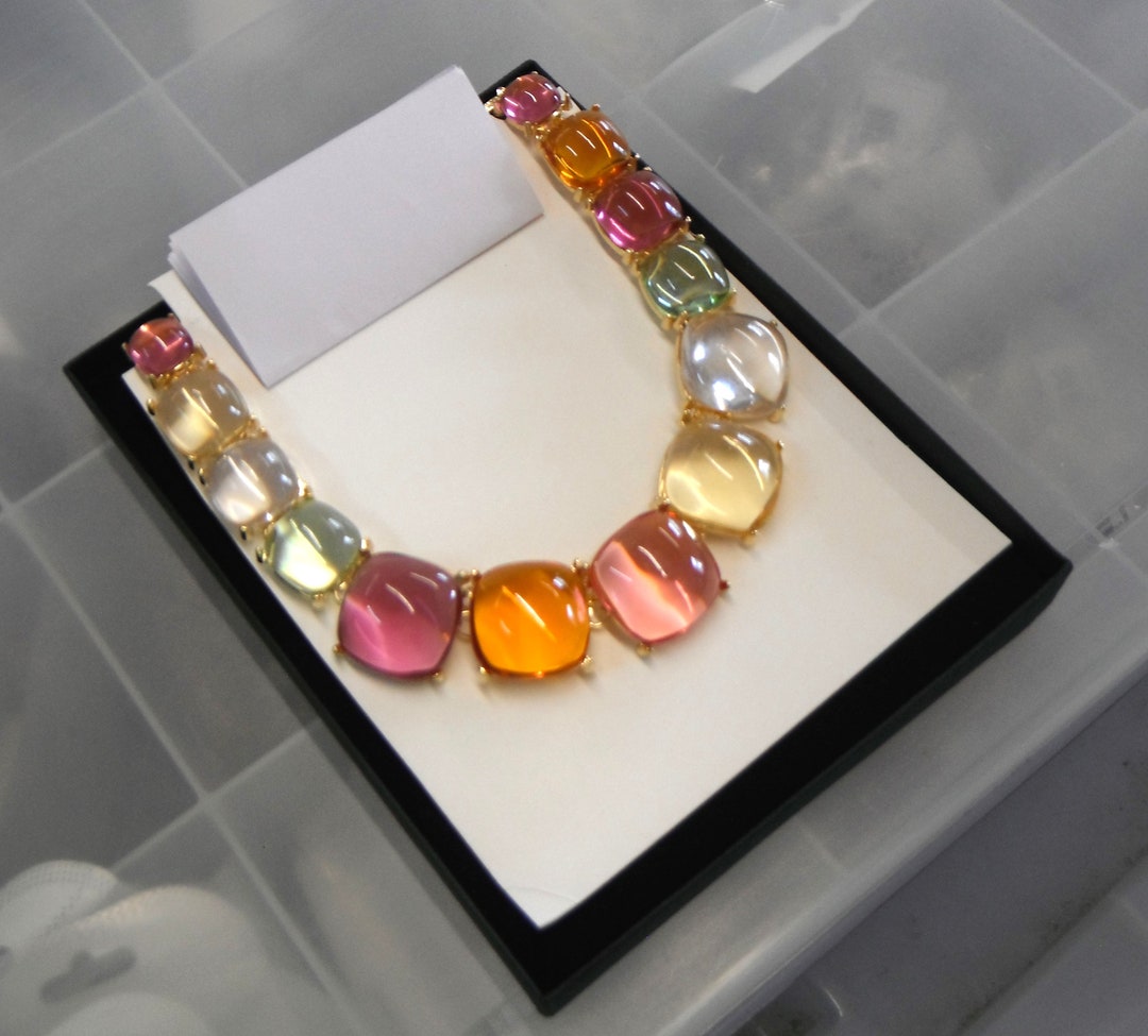 XL Designer Style Beautiful Multi Colour Necklace Gift Boxed - Etsy ...