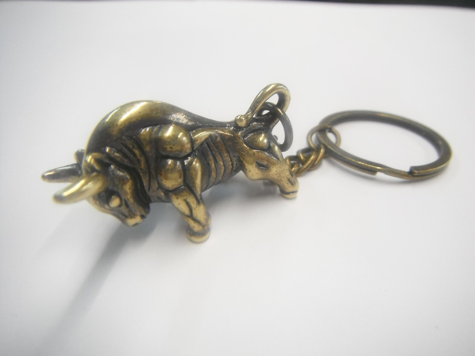Raging Bull Brass Finish Keyring Gift Boxed | Etsy