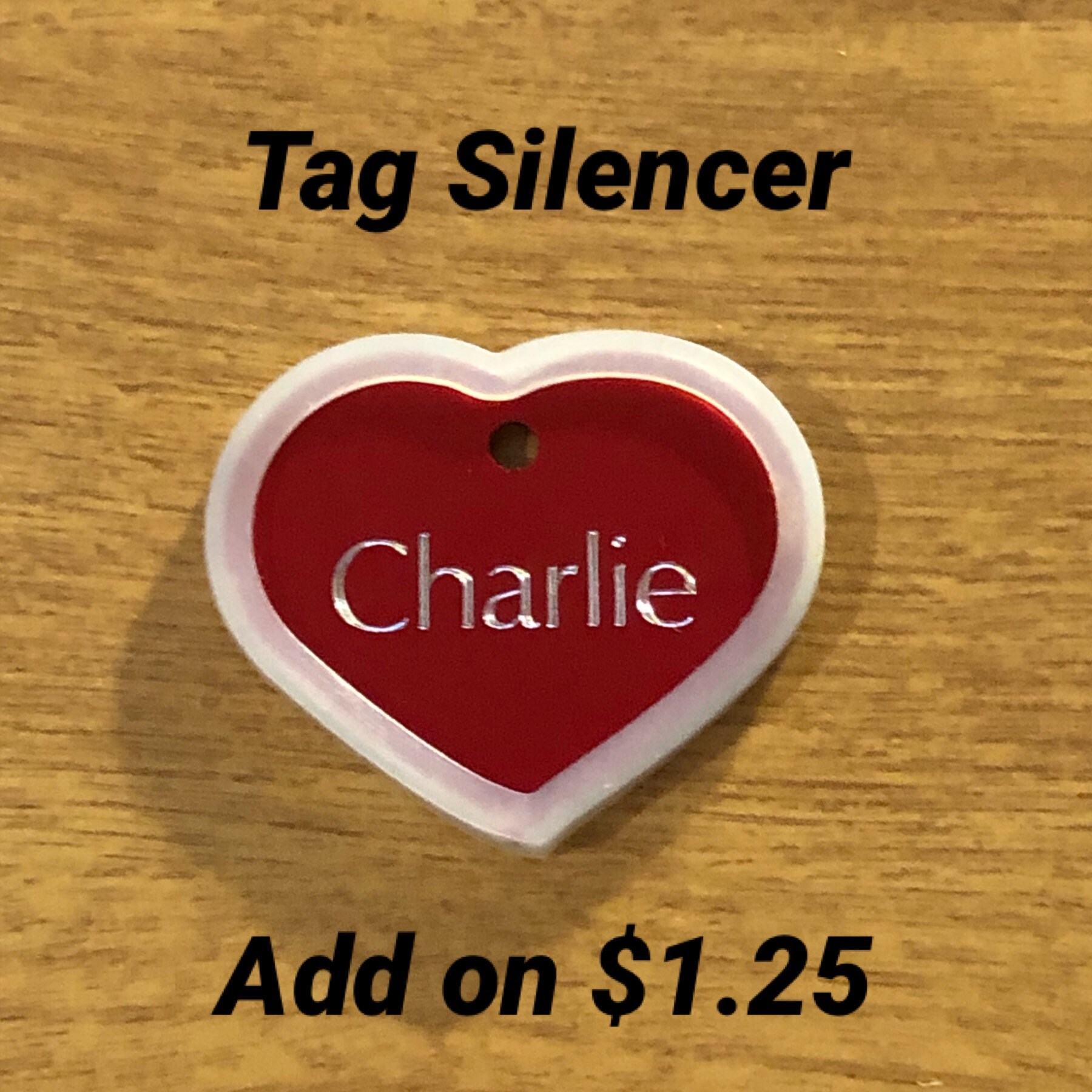 I'm Deaf Large Heart Aluminum Tag Personalized Diamond - Etsy UK