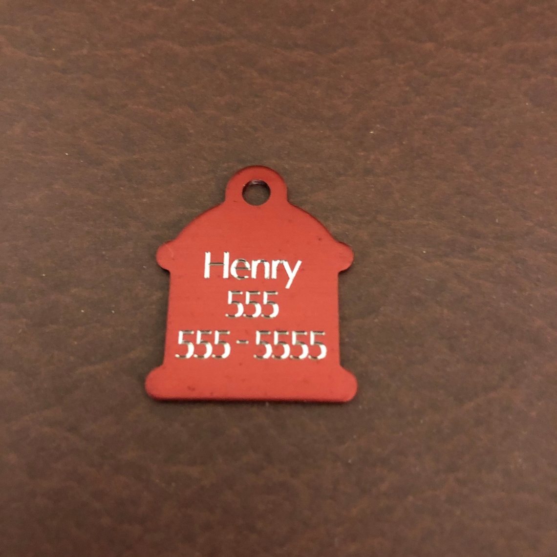 Small Fire Hydrant Aluminum Tag Personalized Diamond Engraved | Etsy
