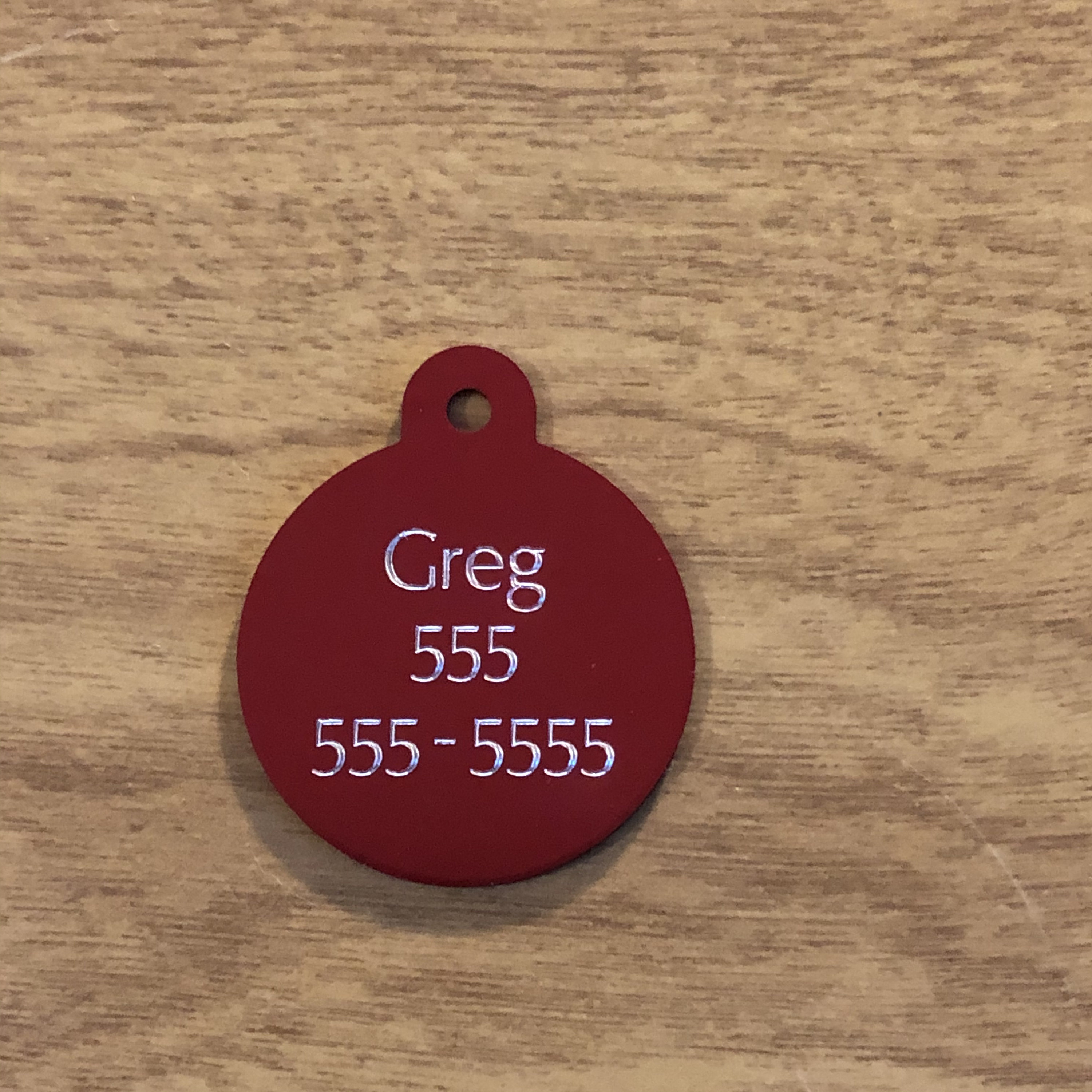 Canadian Flag, Large Circle Aluminum Tag, Personalized Diamond Engraved ...