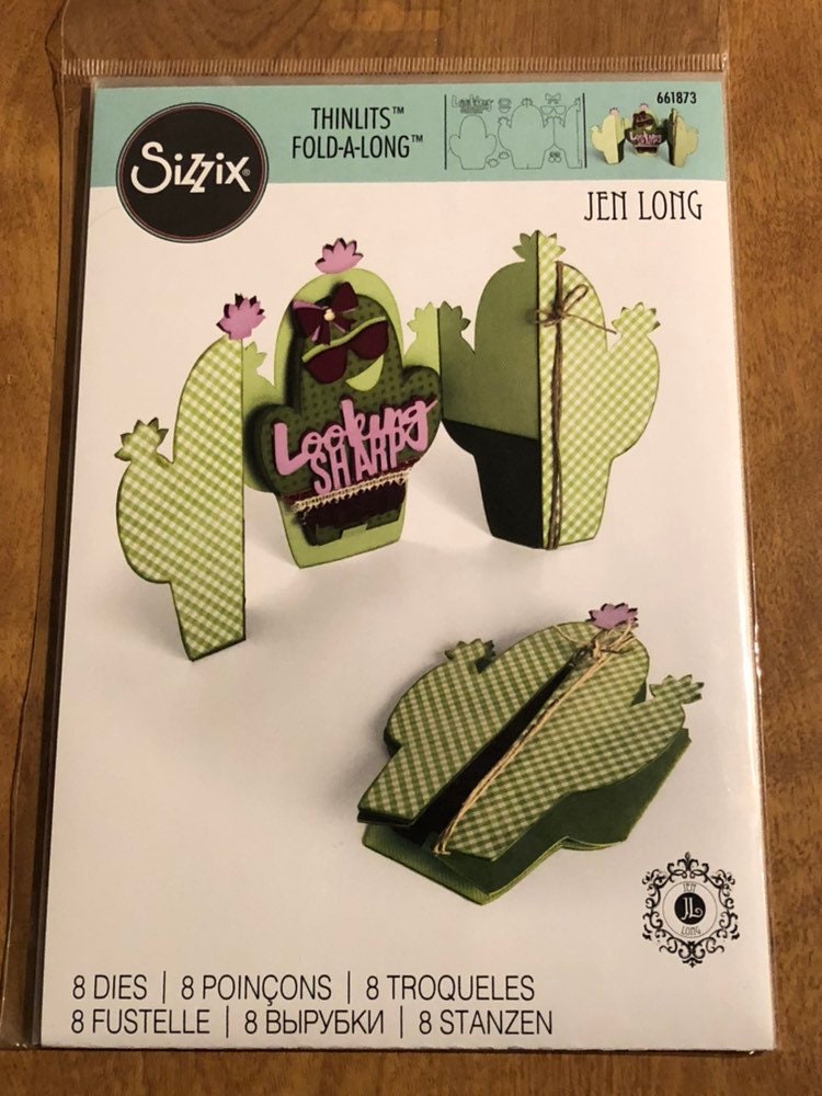 Cactus Fold-a-longs Card, Sizzix Thinlits Dies, by Jen Long 661873 - Etsy Canada