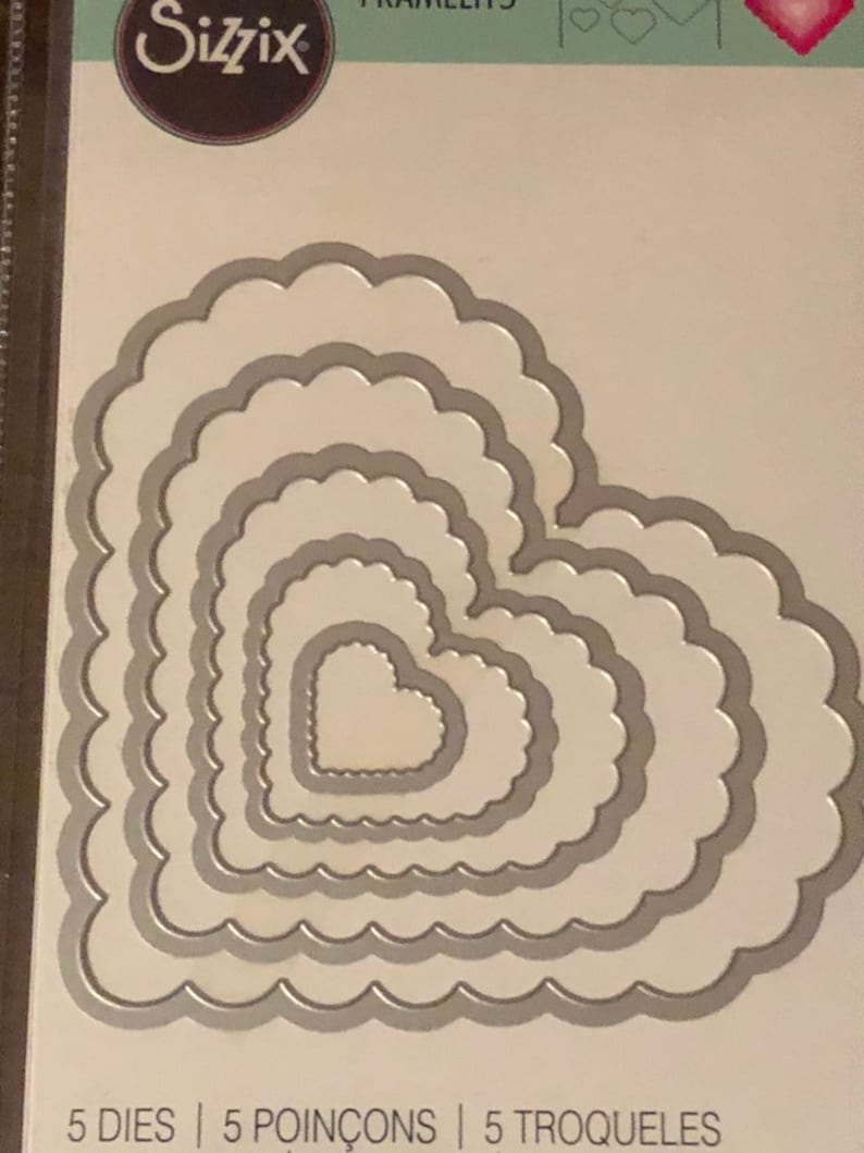 Scallop Hearts, Sizzix Framelits, 5 Piece Dies Set, 657562 - Etsy Canada