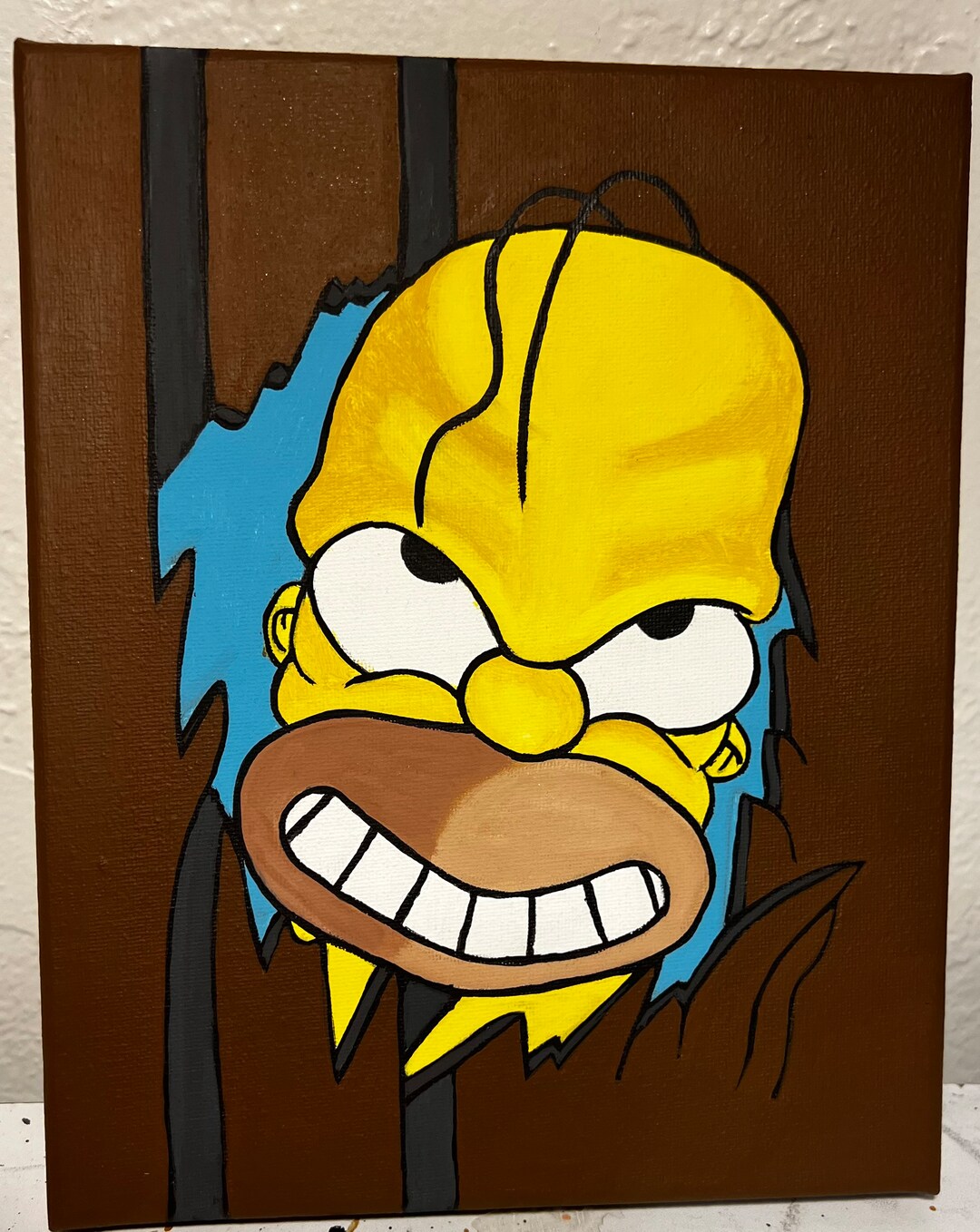 Here's Homer! - Original Handmade Acrylic Painting - Etsy