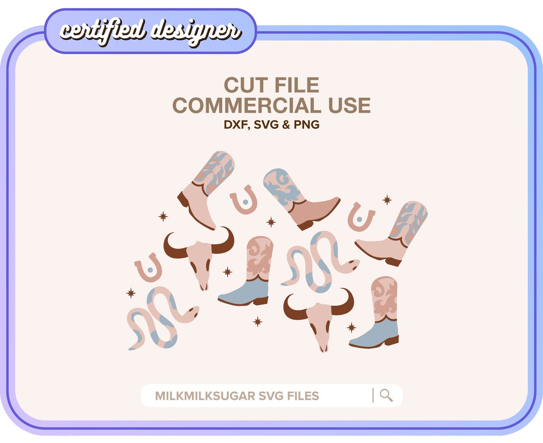 WILD WEST MINI Cowboy Boots, Western Svg Cut File Bundle for Cricut and ...