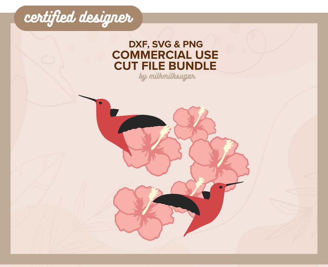 HUMMINGBIRDS MINI Summer Tropical Svg Flower Svg Spring | Etsy