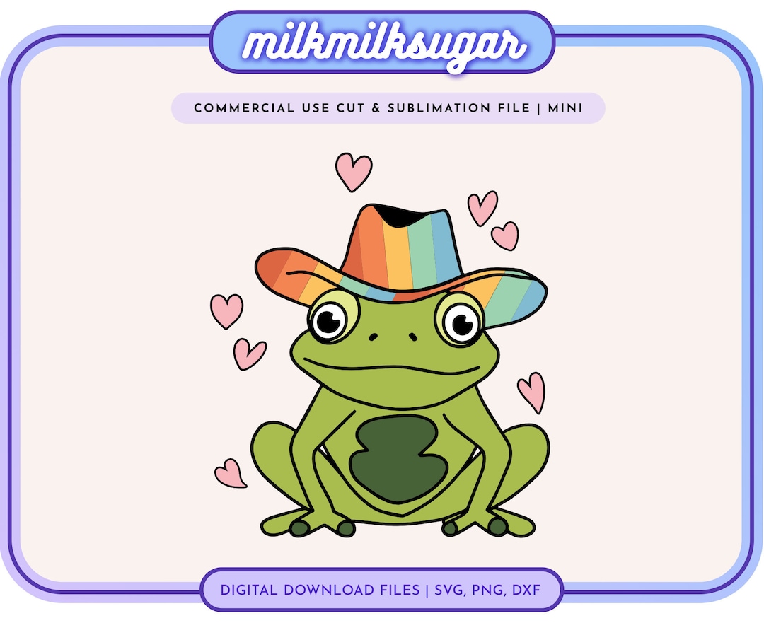COWBOY PRIDE FROG Svg Cut File for Cricut and Silhouette, Cute Frog Svg ...