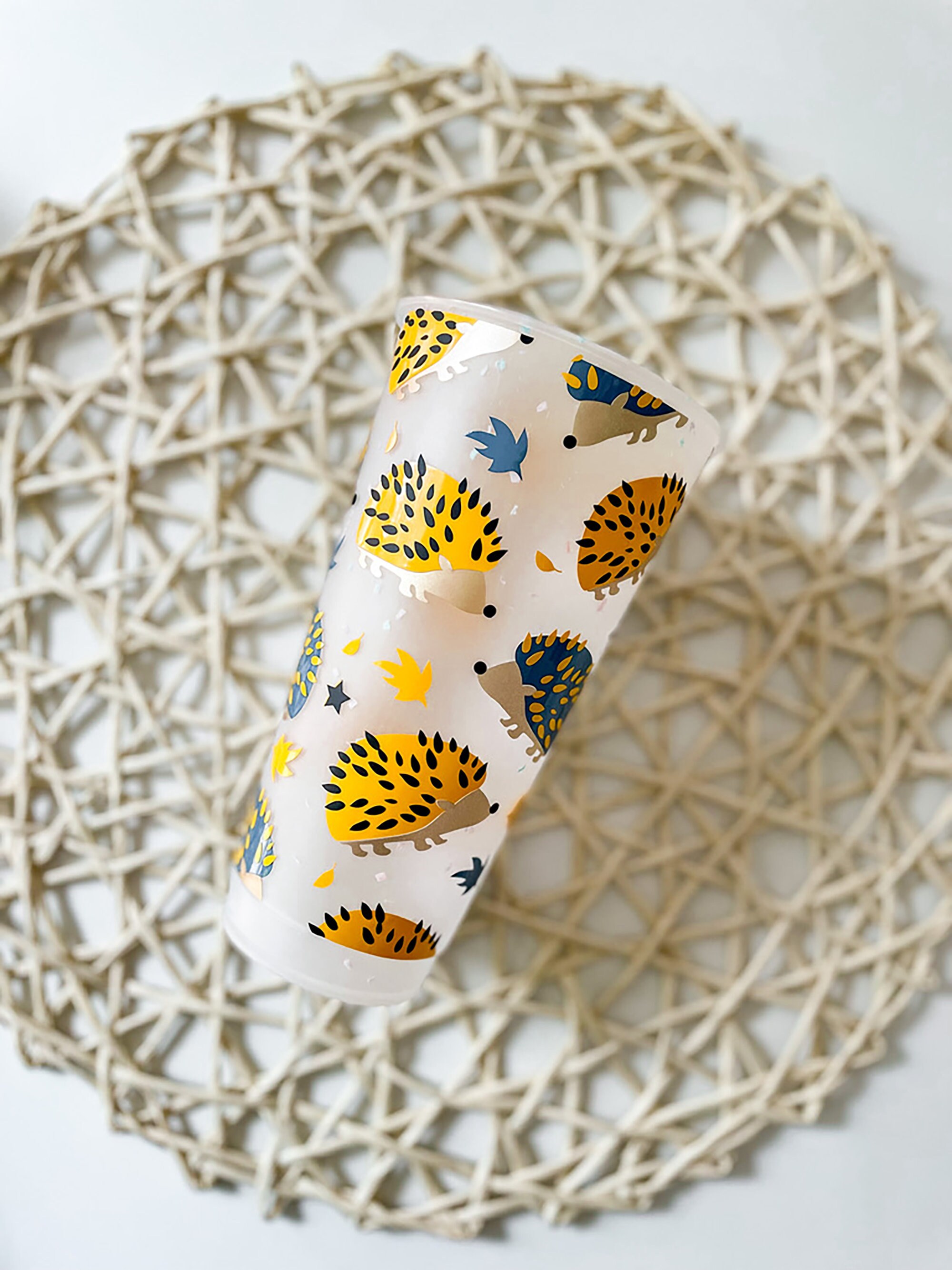 HANDSOME HEDGEHOGS No Hole Hedgehog Svg Cut File for Venti Sized Cup ...