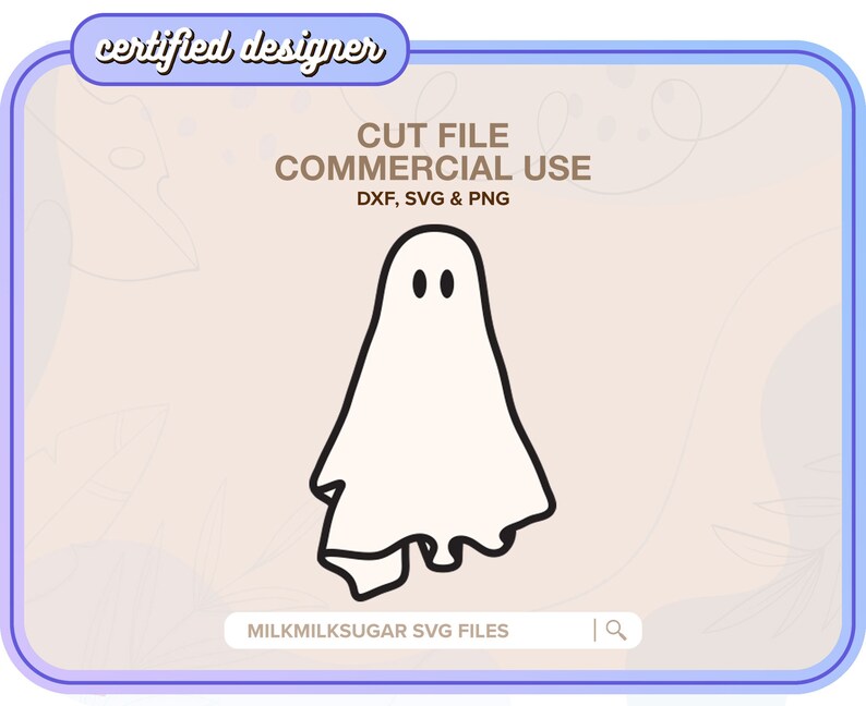 GHOST SVG Cut File for Cricut or Silhouette, Cute Halloween Svg, Ghost ...