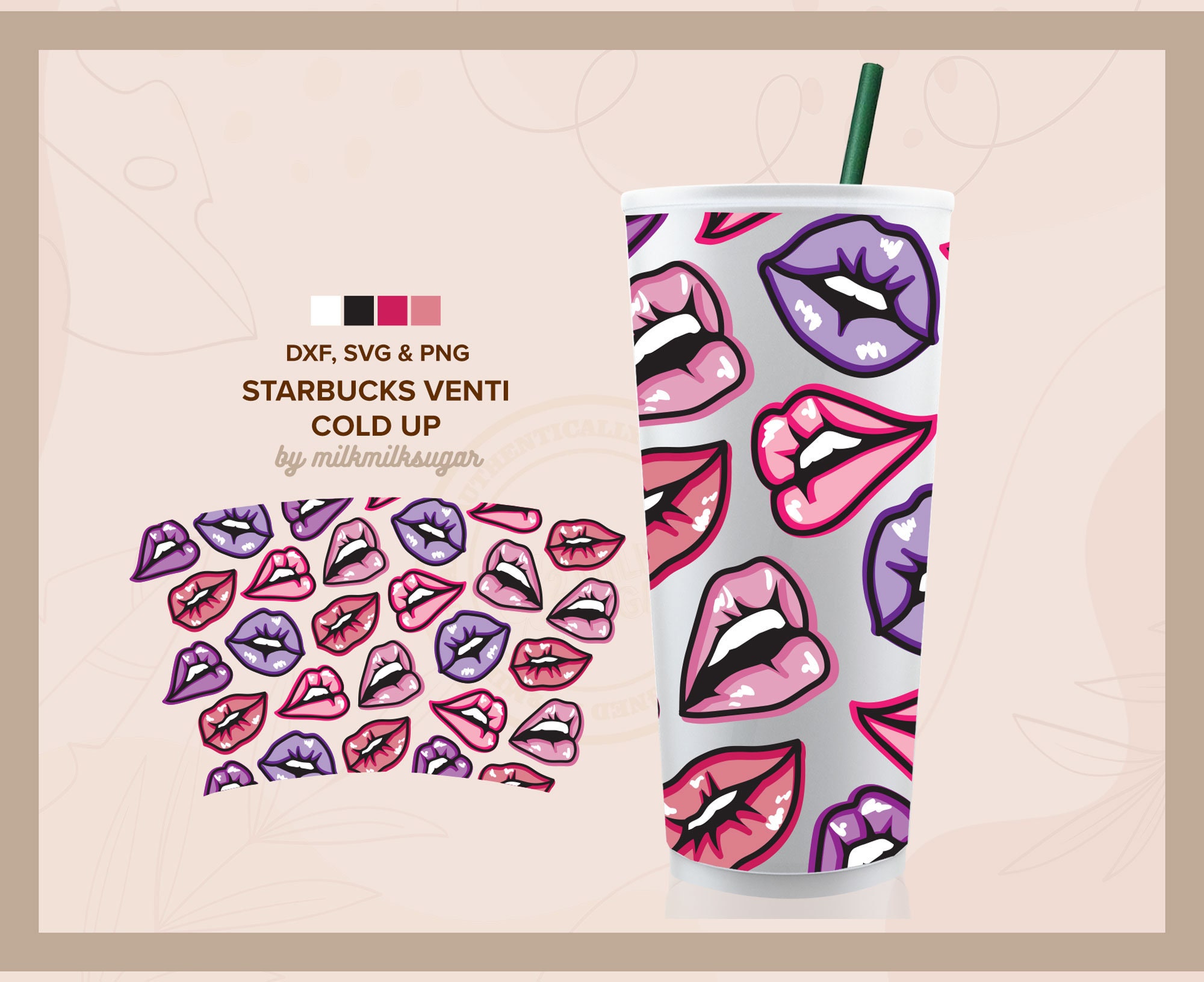 LIP SMACK No Hole Valentines Day Svg Lips Svg Cut File for | Etsy