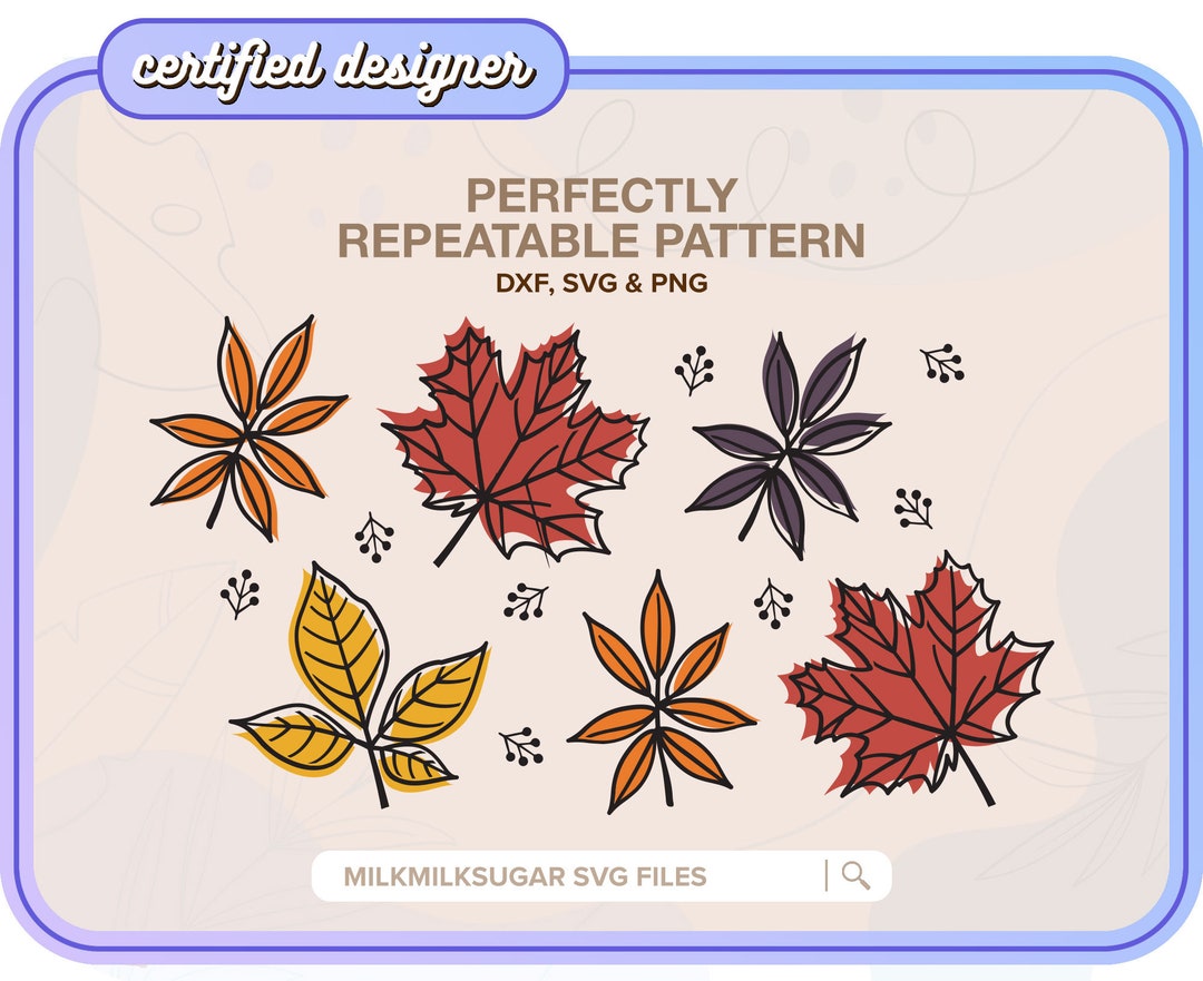 FALL LEAVES SVG Cut File for Cricut or Silhouette, Fall Leaf ...