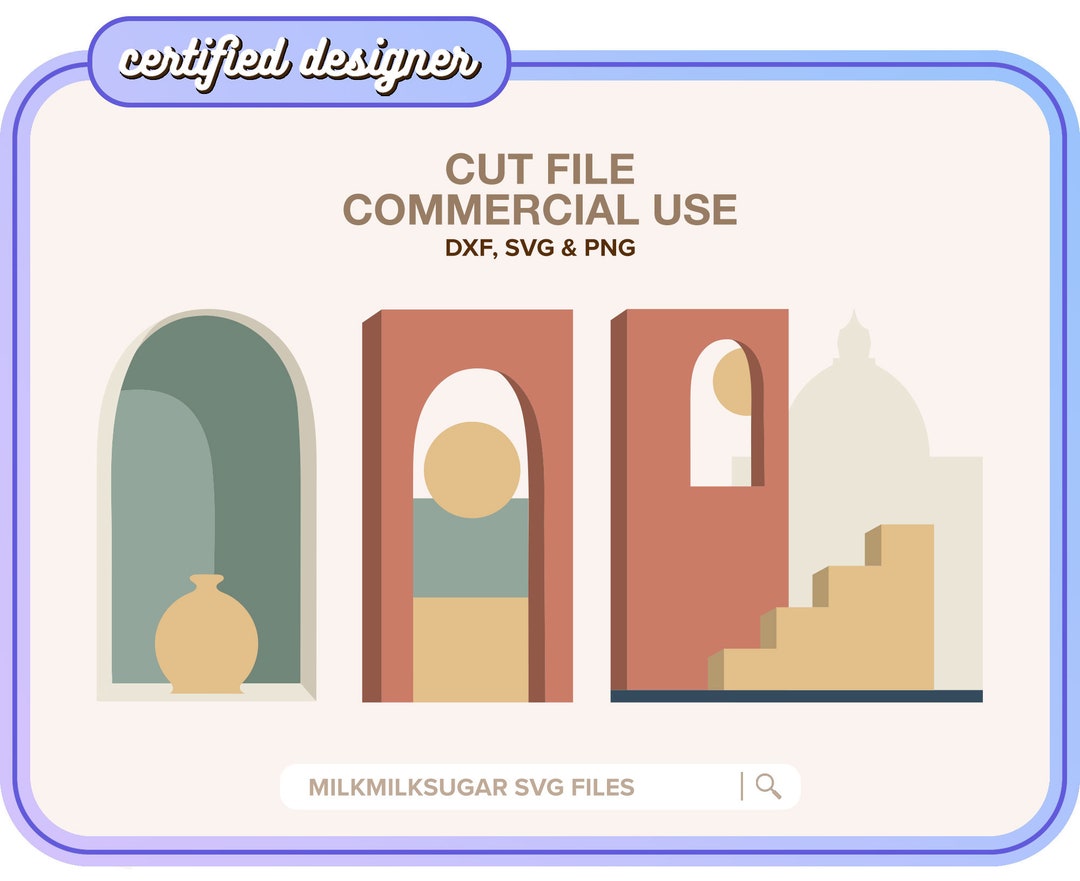 BOHO ELEMENTS SVG Cut Files for Cricut & Silhouette, Boho Abstract Svg ...