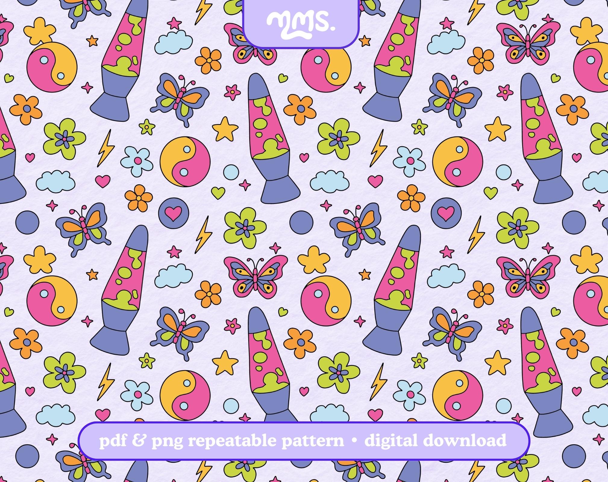 Y2K Moment Pattern File for Sublimation Printing, Seamless Design ...