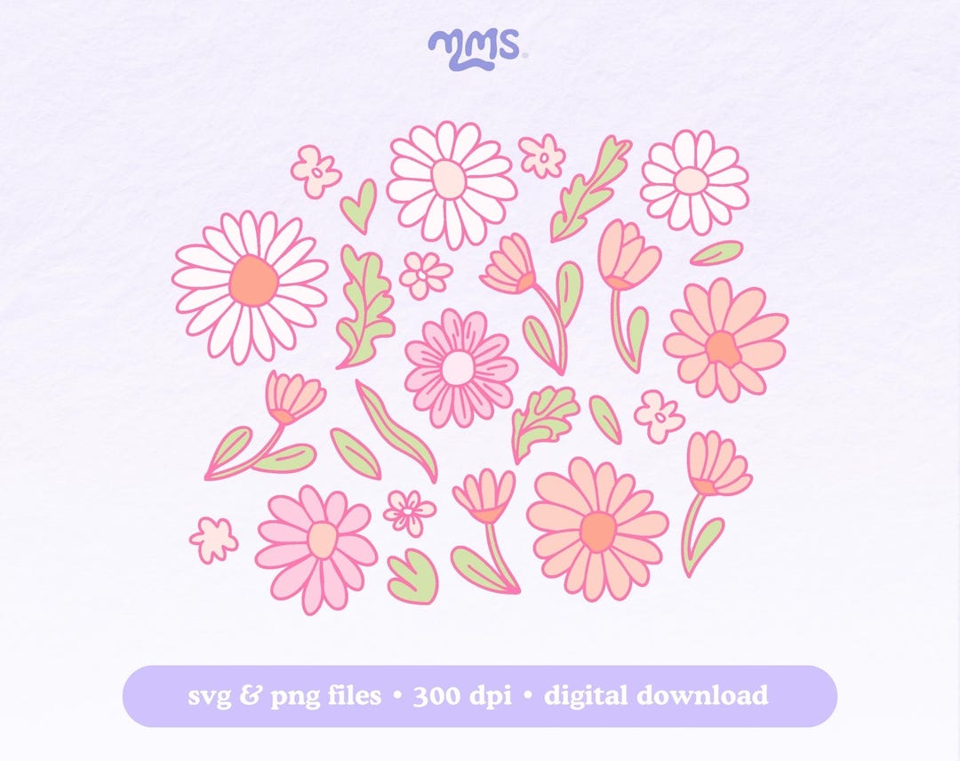 Spring Svg Clipart Cut File for Cricut, Cute Spring Png for Stickers ...