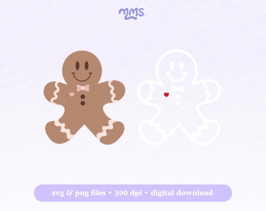 GINGERBREAD BUNDLE Gingerbread Man Svg Cut Files for Cricut, Silhouette ...