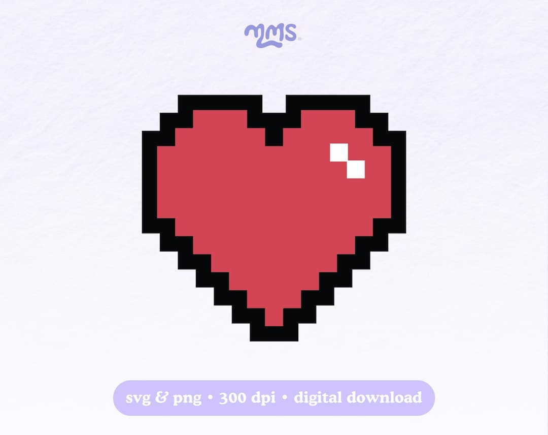 Love Games Svg Png File, Pixel Heart Graphic Design, Retro Gamer Love ...