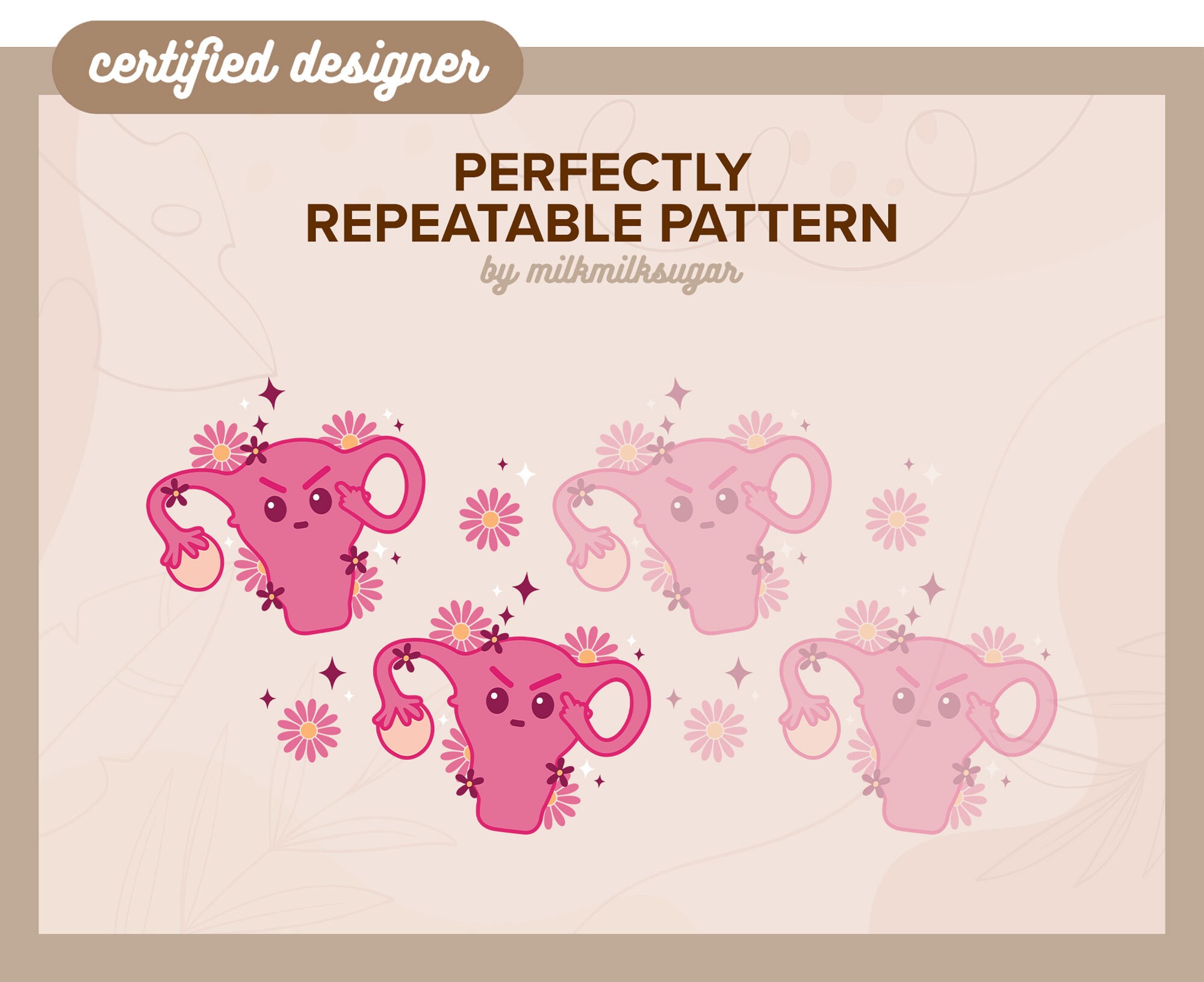 ANGRY UTERUS PATTERN Svg Cut File for Cricut or Silhouette - Etsy