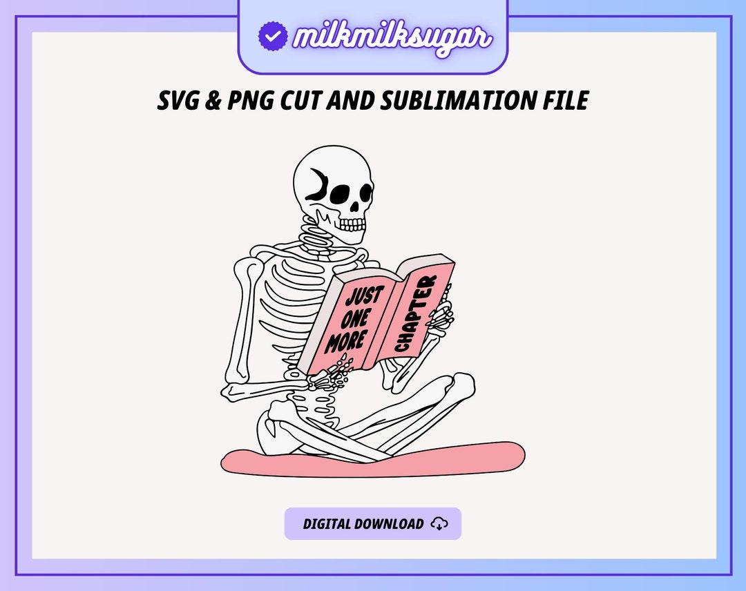 JUST ONE MORE Chapter Svg Cut File for Cricut or Silhouette, Book Lover ...