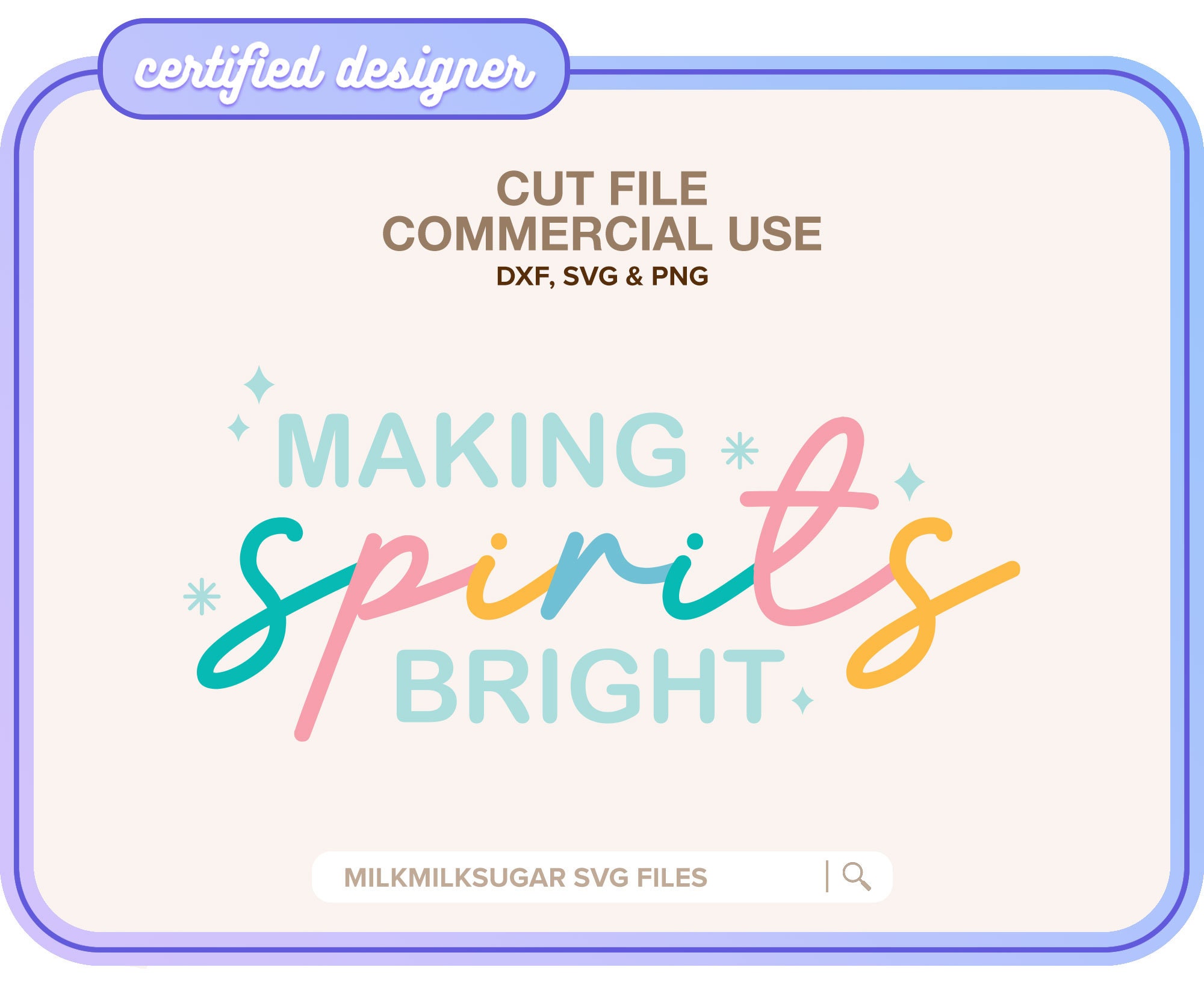MAKING SPIRITS BRIGHT Svg Cut File for Cricut & Silhouette - Etsy