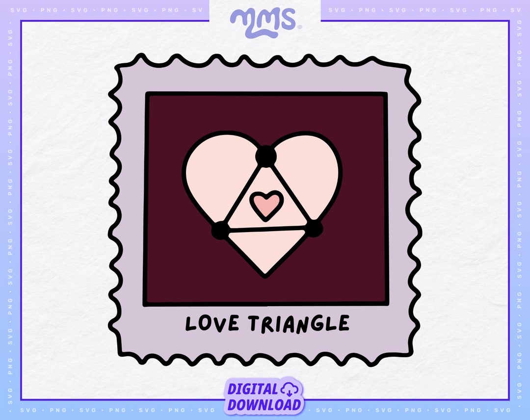 Love Triangle Svg Cut File for Cricut, Booktok, Bookish Quotes Png for ...
