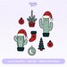 Christmas Cacti SVG Bundle, Holiday Clipart for Cricut and Silhouette ...