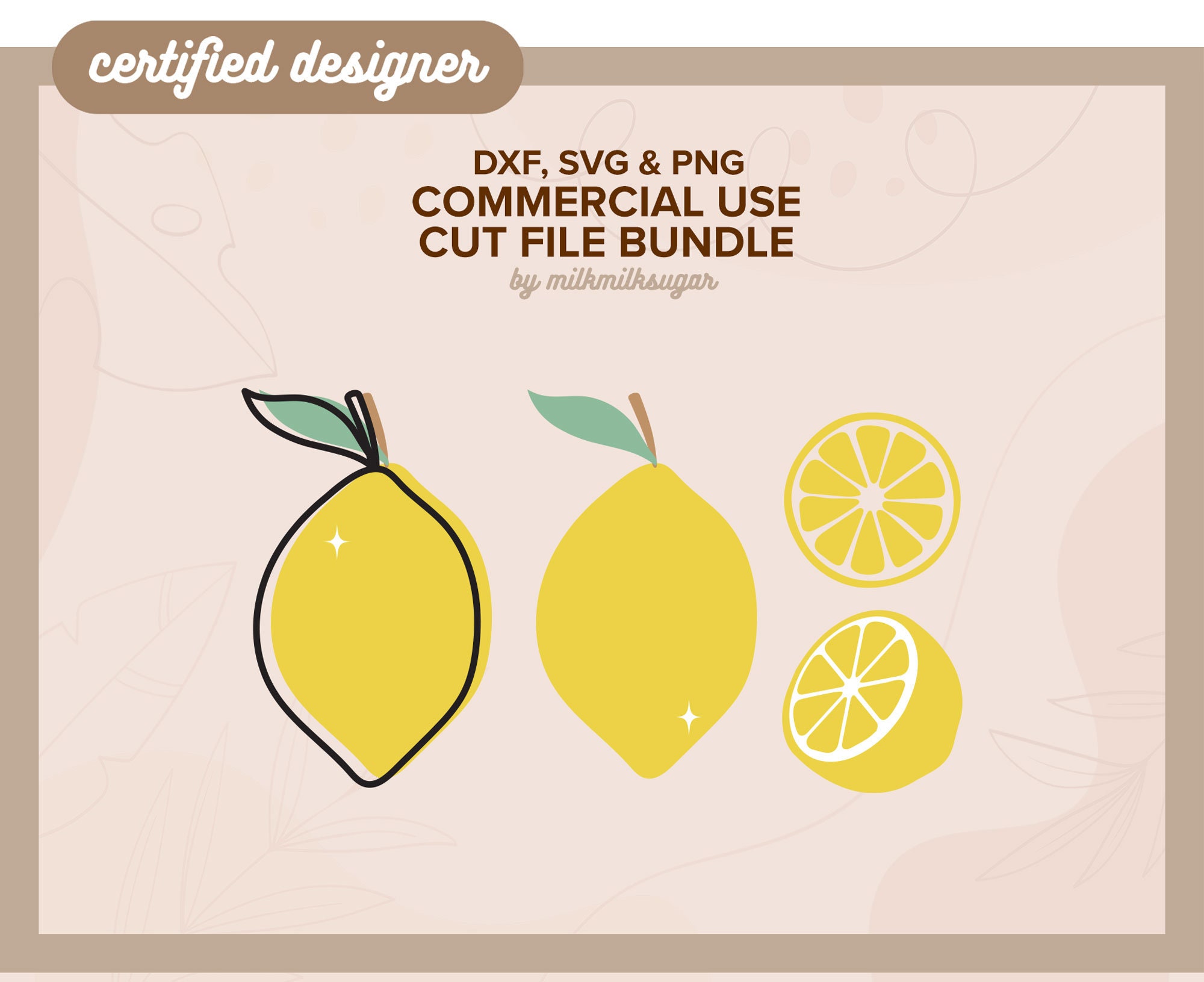 LEMONS MINI Fruit Svg Summer Svg Lemon Svg Files for - Etsy