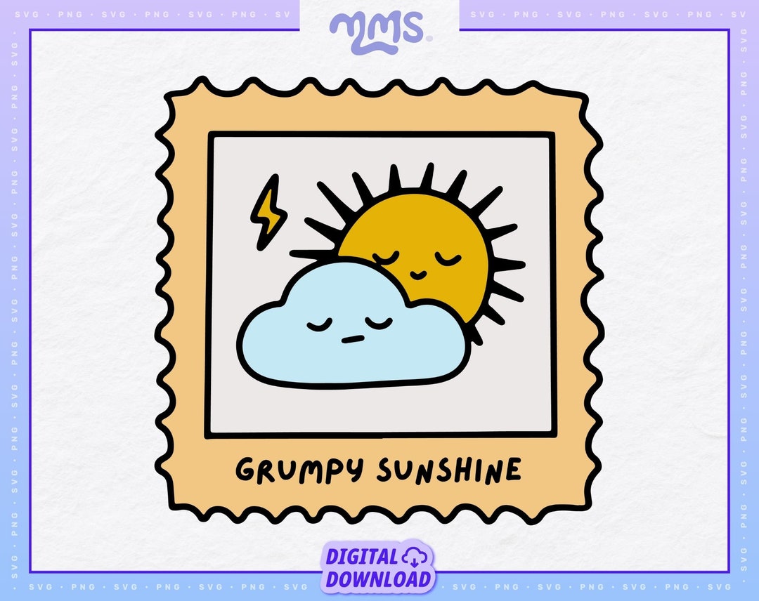 Grumpy Sunshine Svg Cut File for Cricut, Booktok, Bookish Quotes Png ...