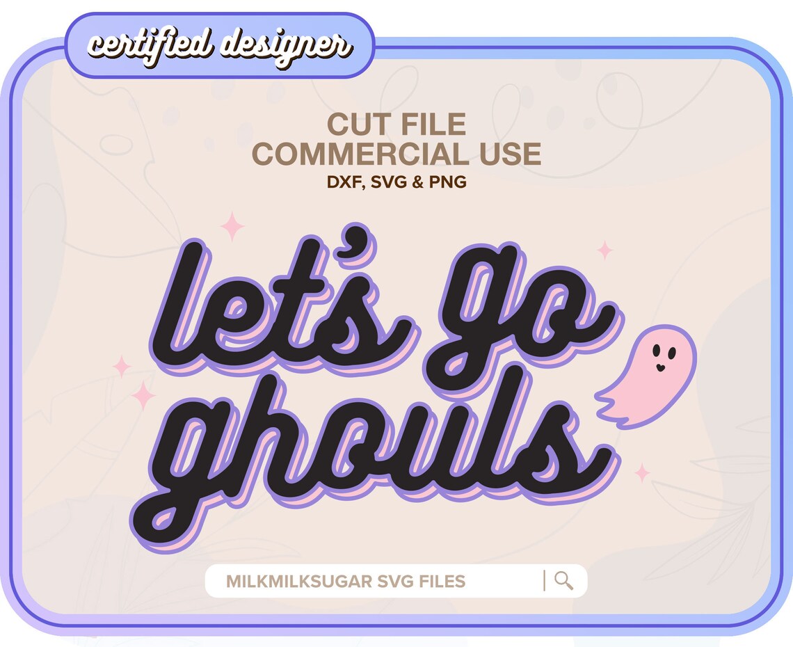 GO GHOULS SVG Cut File for Cricut or Silhouette Halloween - Etsy