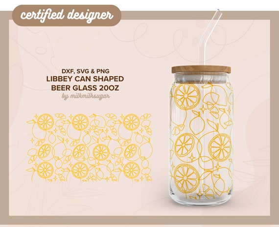 LEMON LOCK Lemons Svg Fruit Svg Libbey 20oz Beer Can Glass - Etsy