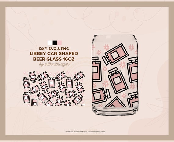 PINK PERFUME Cute Girly Trendy Svg Libbey 16oz Beer Can - Etsy