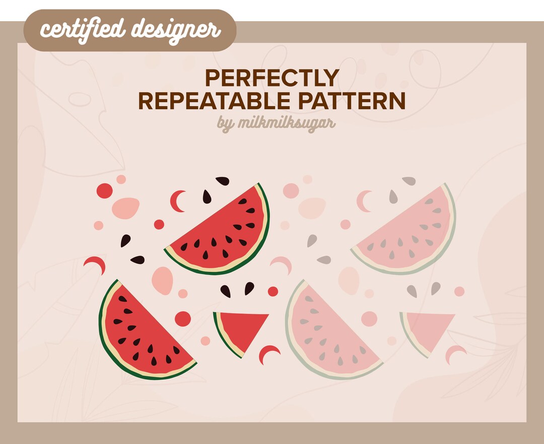 WATERMELON PATTERN SVG Cut File for Cricut or Silhouette, Fruit ...