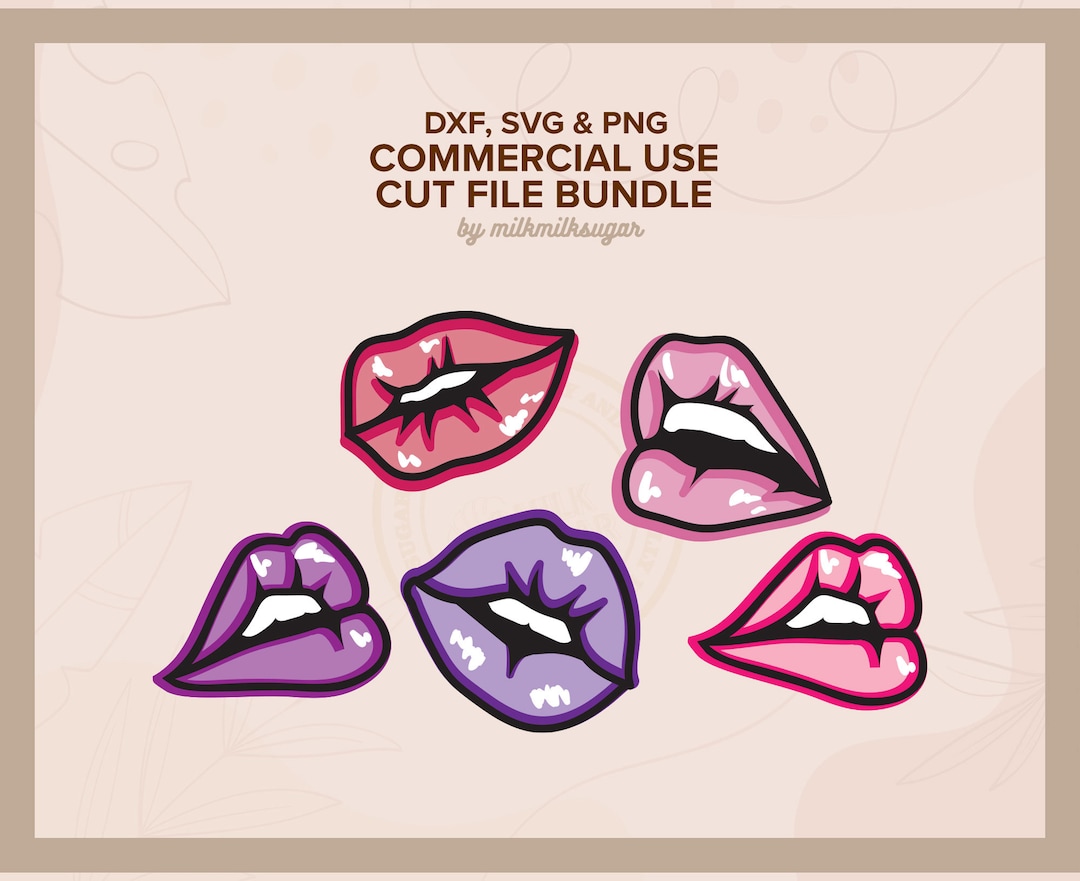 LIP SMACK MINI Lips, Kiss, Valentines Day Svg Cut File Bundle for ...