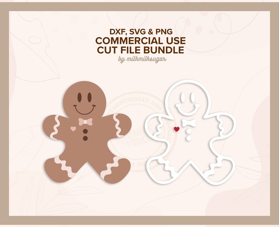 GINGERBREAD BUNDLE Gingerbread Man Svg Cut Files for Cricut | Etsy