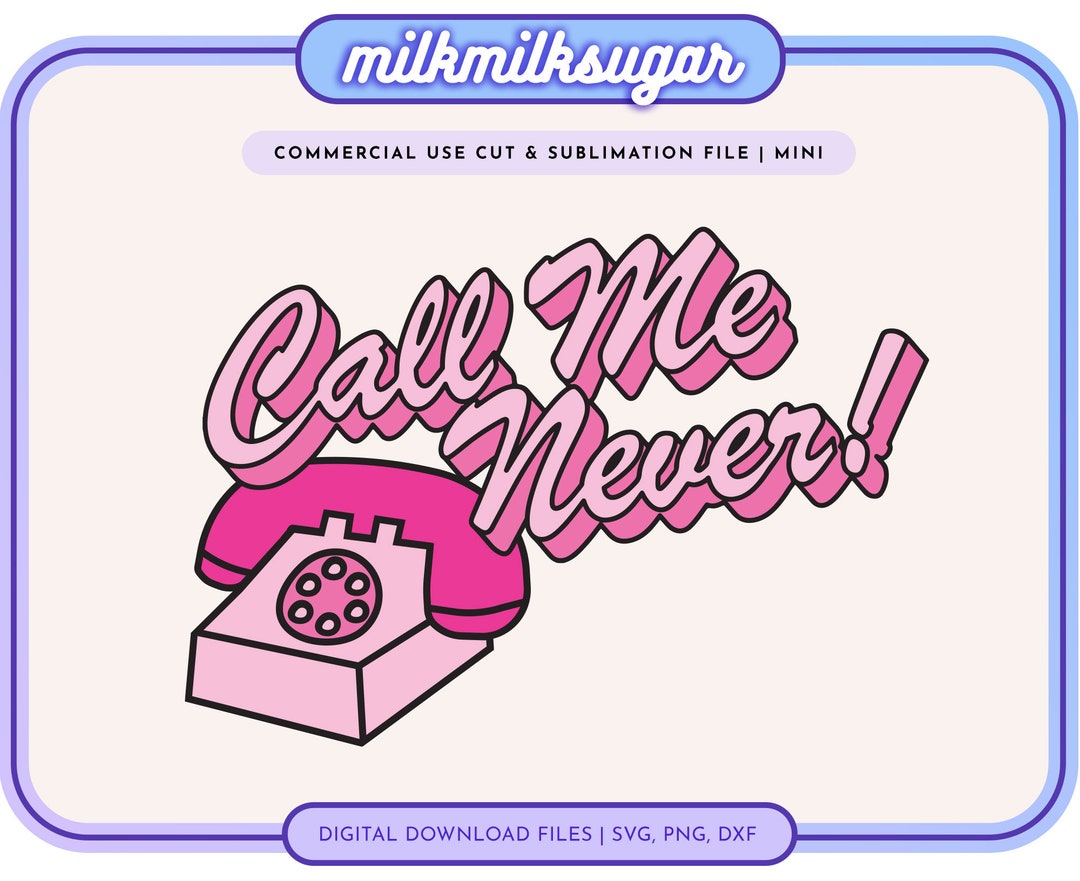 Y2K 2000 Svg Cut File for Cricut & Silhouette, Dont Call Me Svg, 2000s ...