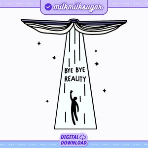 Bye Reality Svg Cut File for Cricut, Booktok, Reading Svg, Book Lover ...
