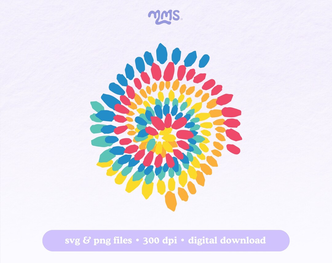 TIE DYE MINI Rainbow Tie Dye Svg for Commercial Use Png Dxf Download ...