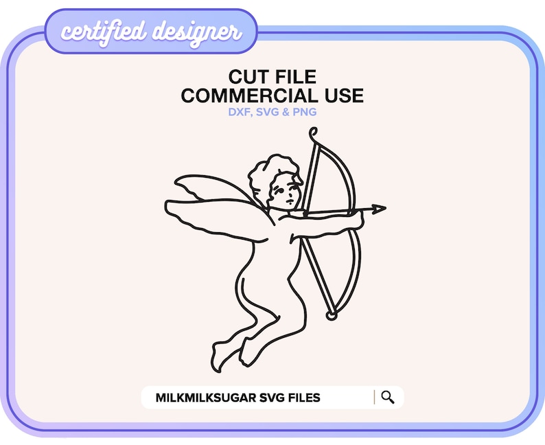 CUPID Svg Cut File for Cricut & Silhouette Including Dxf Png - Etsy