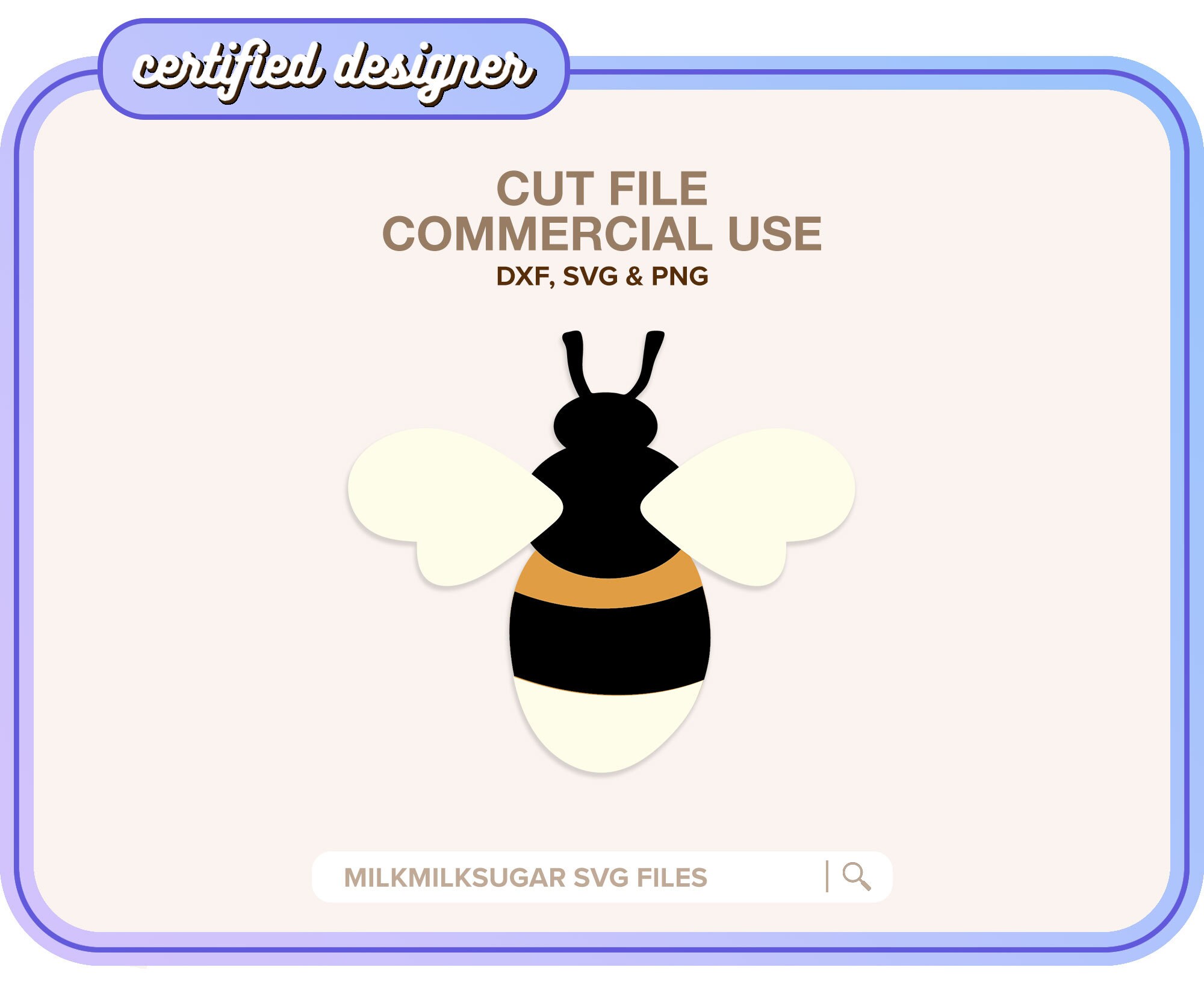 BEE SVG Cut File for Cricut & Silhouette Honey Bee Svg Bee - Etsy