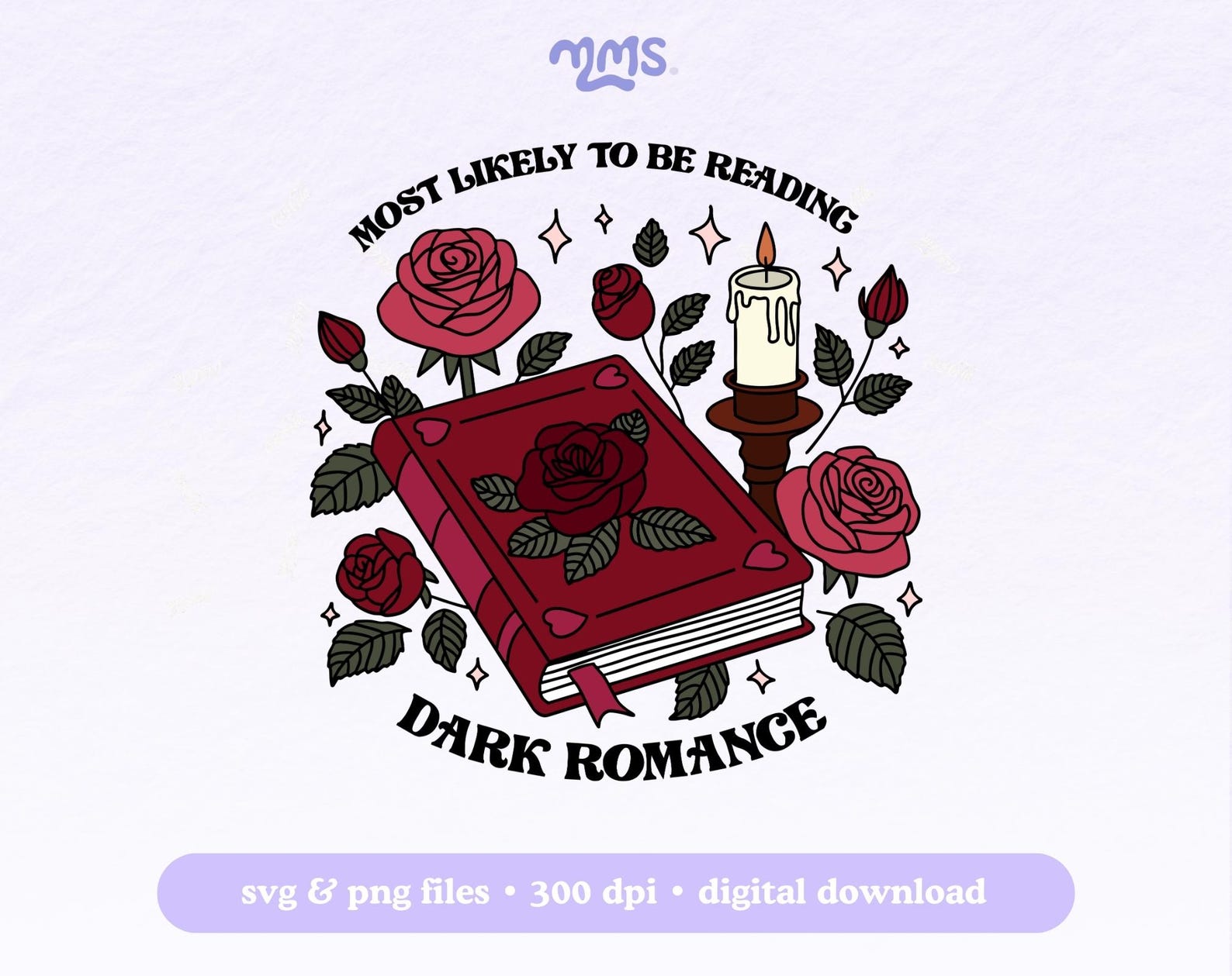 Dark Romance Svg Png for Cricut, Spicy Book Svg, Booktok, Bookish Svg ...